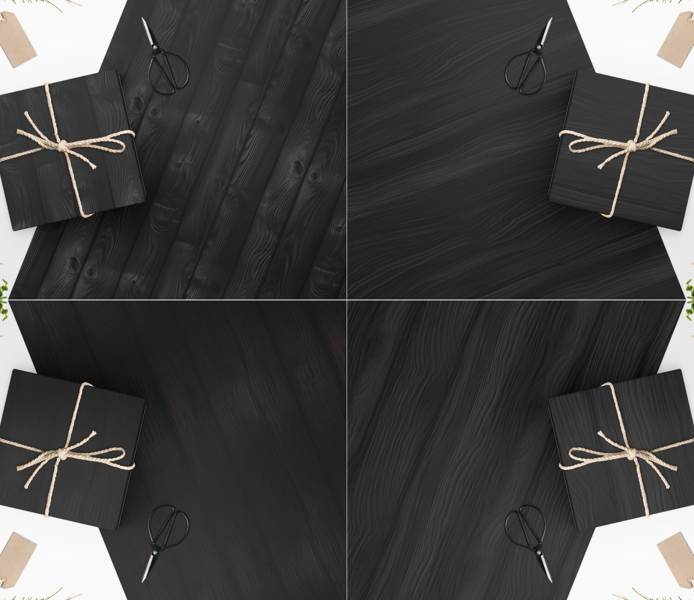 Black Wood Textures Digital Paper JPEG Printable Dark Wood Grains ...