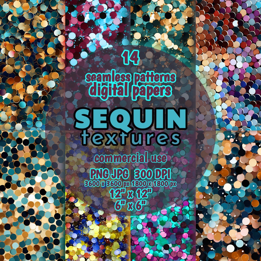 Sequin Textures, Sequin DIGITAL Patterns, Sequin SEAMLESS Papers ...