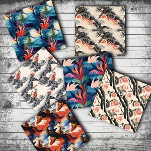 Fine Art SEAMLESS Digital Papers Abstract Junk Journal Pages Artistic ...