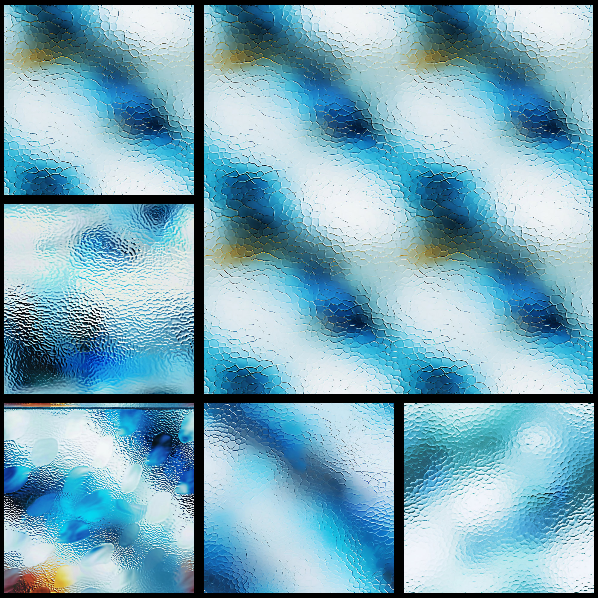 Frosted Glass Textures Bundle Blue Glass DIGITAL Papers SEAMLESS ...