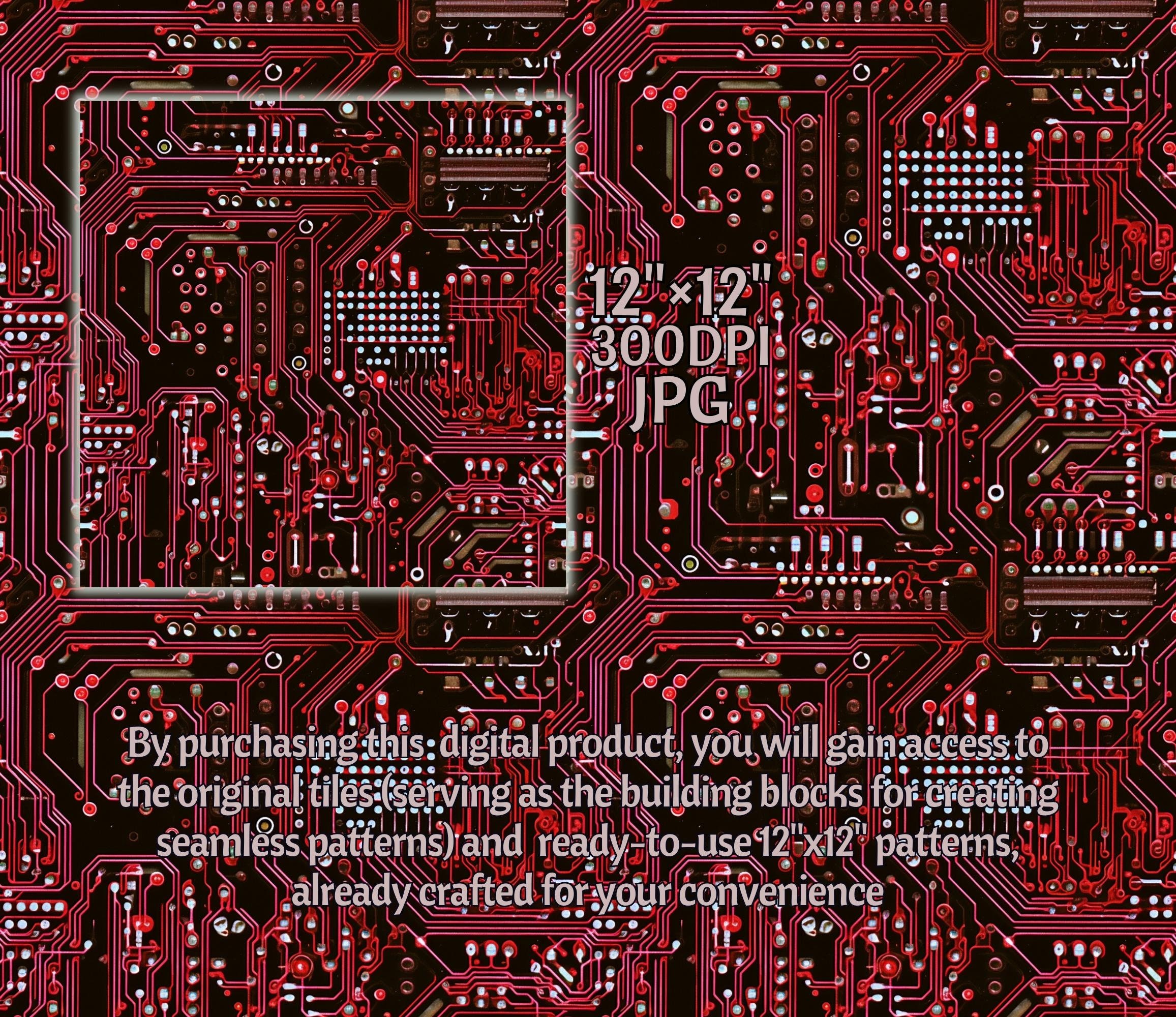 Circuit Boards SEAMLESS Patterns Microchip Circuitry Digital Papers ...