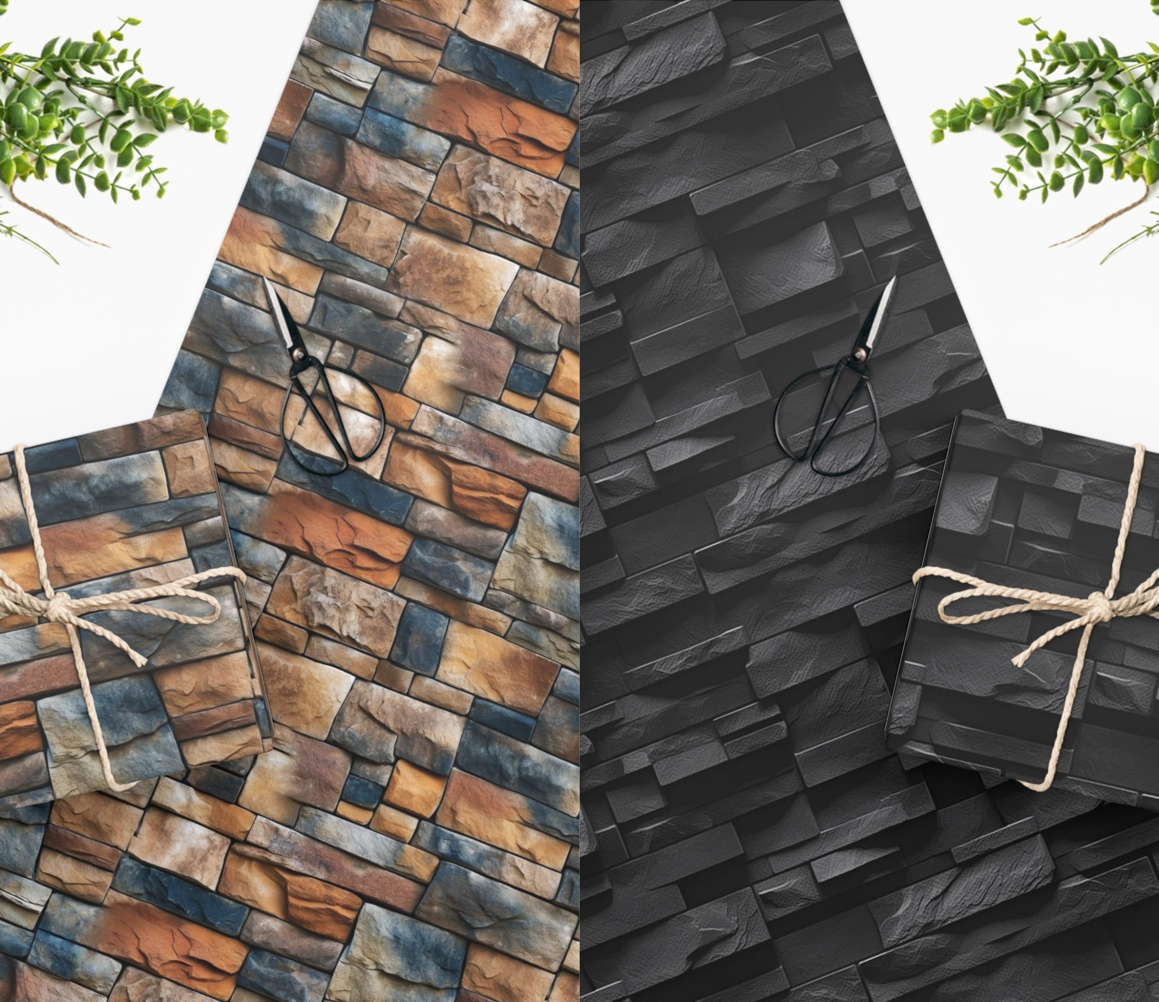 Textured Stone Cladding DIGITAL Papers, Decorative Natural Stone Walls ...