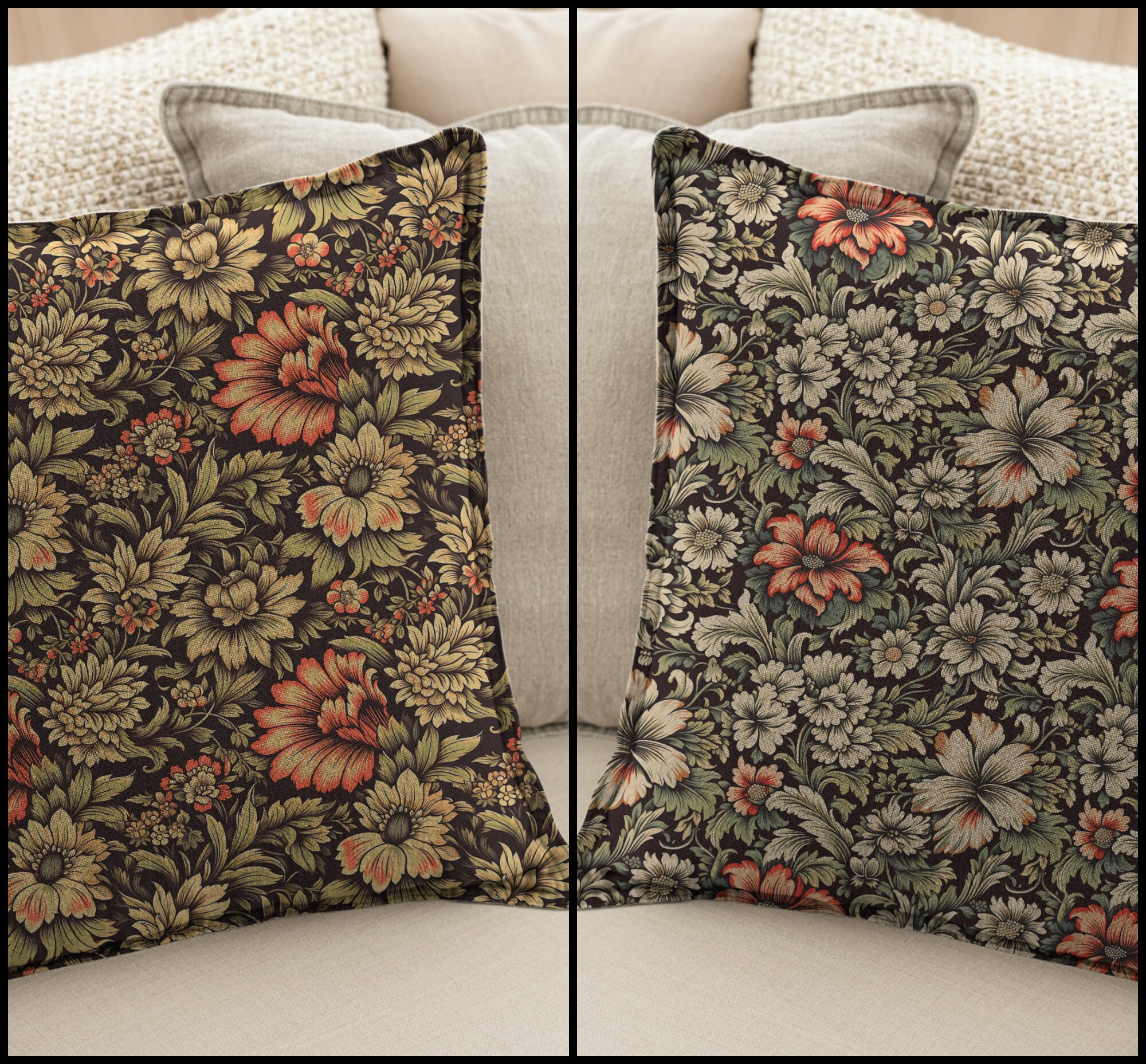 Vintage Floral Digital Papers Printable Victorian Flowers Seamless ...