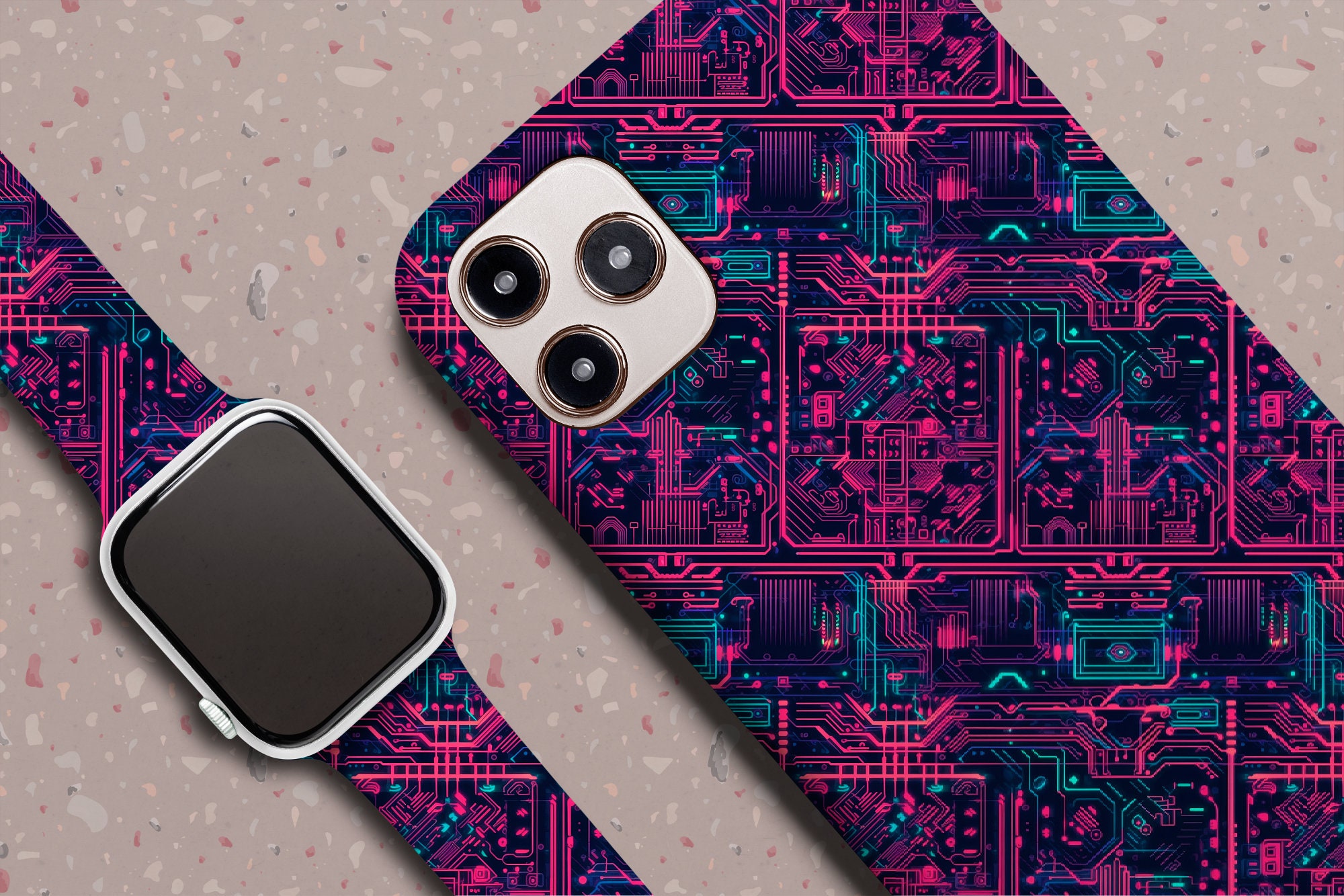 Cyber Abstract Circuitry DIGITAL Papers Printable Circuit Board ...