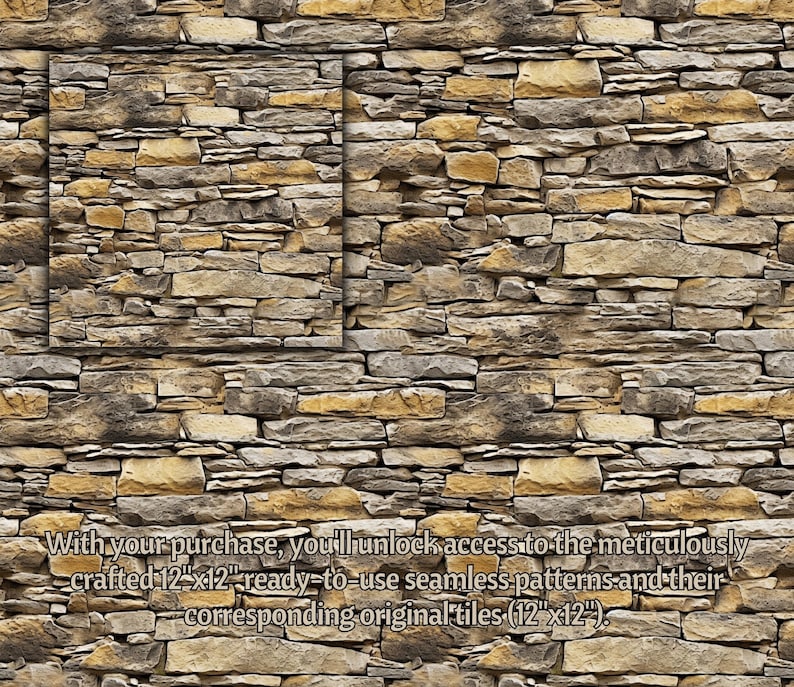 Brick & Stone Wall Textures DIGITAL Paper Pack Printable Natural ...