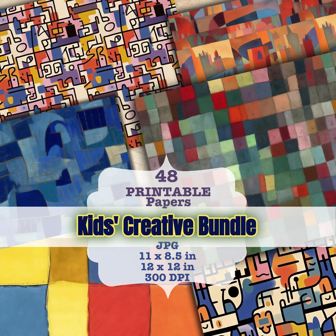 Kids Creative PRINTABLES Playful & Whimsical SEAMLESS Papers ...