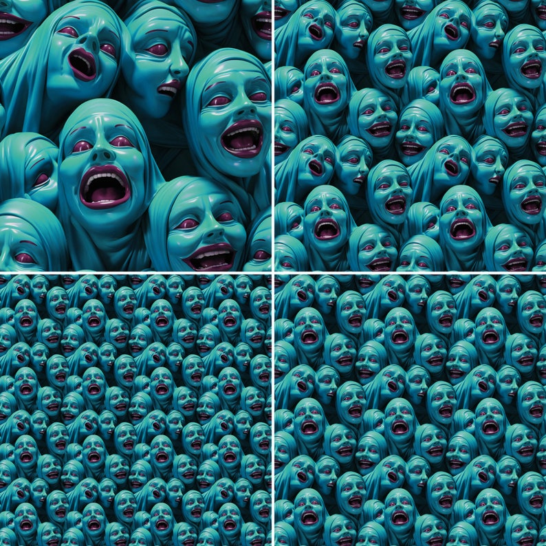 Halloween Nun Digital Patterns Printable Creepy Hysterical - Etsy