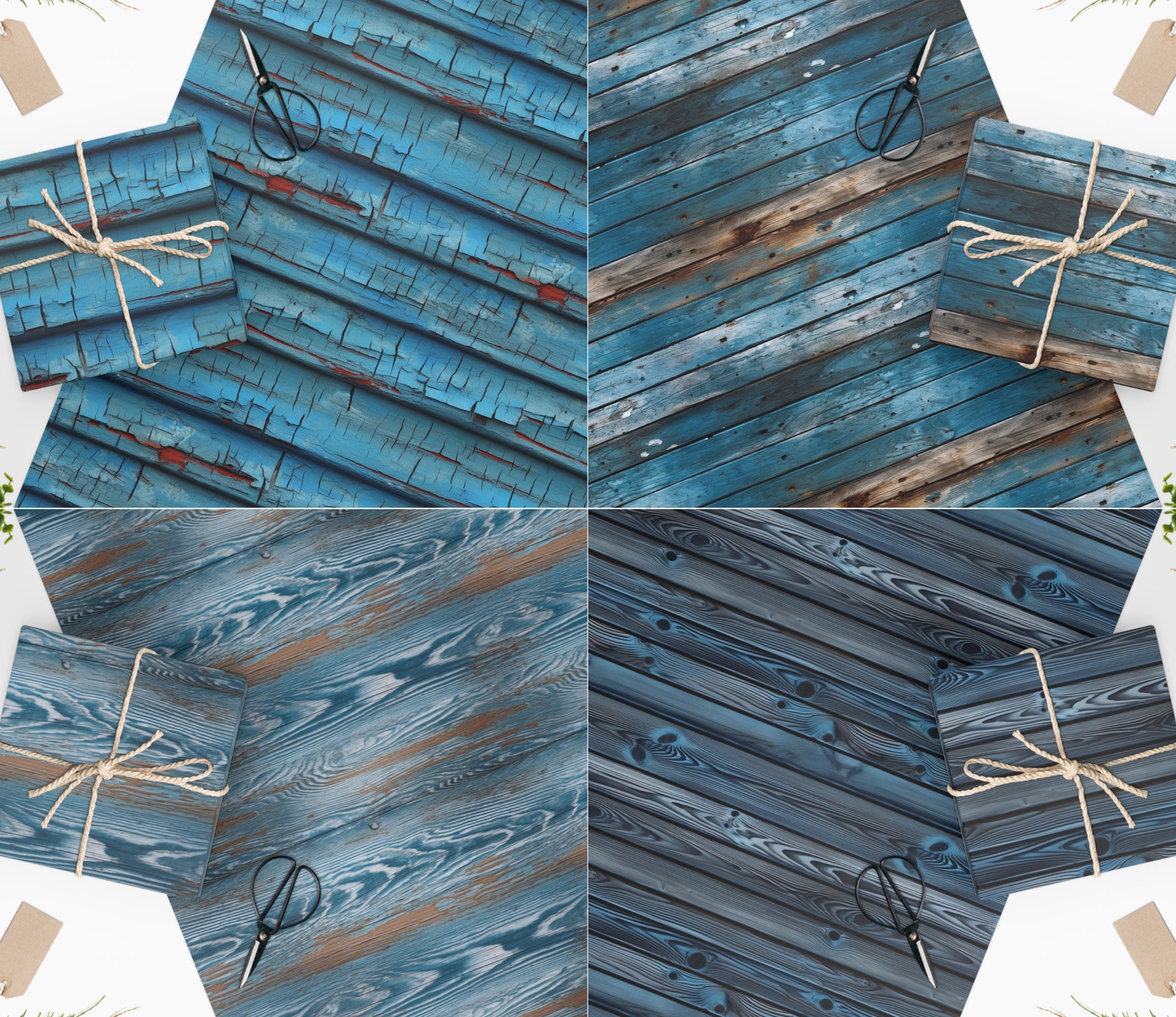 10 Blue Wood Textures Digital Paper JPEG Printable Wood Grain Seamless ...