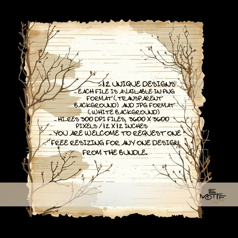 CLIPART Aged Paper Notes, DIGITAL Shabby Lined Notes Pages, Branches ...