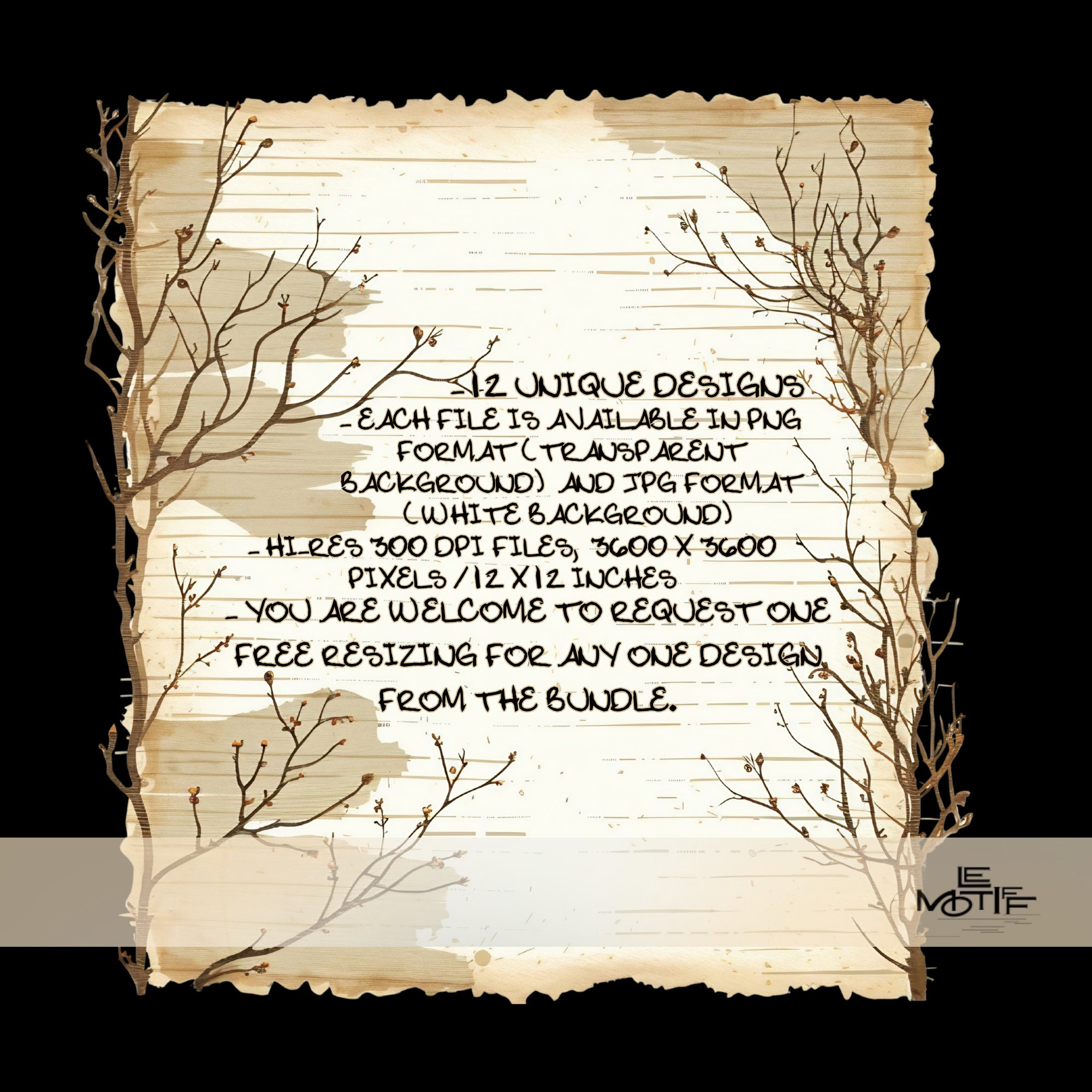CLIPART Aged Paper Notes, DIGITAL Shabby Lined Notes Pages, Branches ...