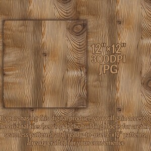Digital Wood Texture Pack Mixed Grain SEAMLESS Patterns & Detailed ...