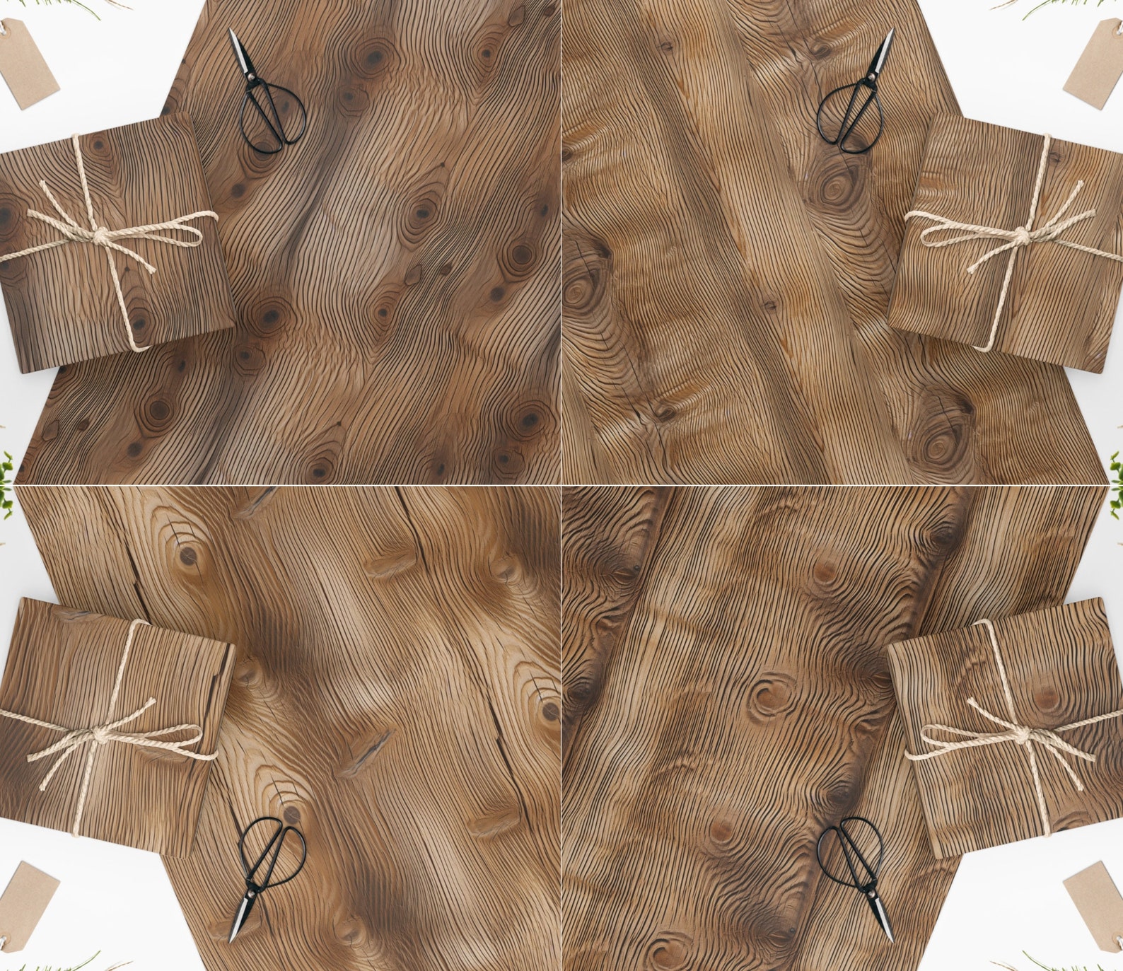 Digital Wood Texture Pack Mixed Grain SEAMLESS Patterns & Detailed ...