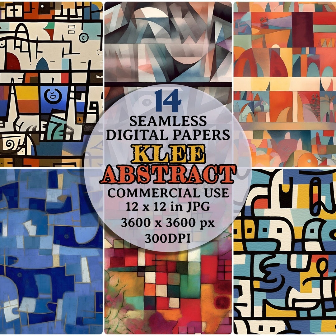 Paul Klee Fine Art DIGITAL Papers Printable Watercolor Surrealism ...