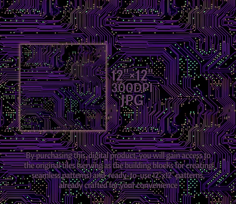 Circuit Boards SEAMLESS Patterns Microchip Circuitry Digital Papers ...