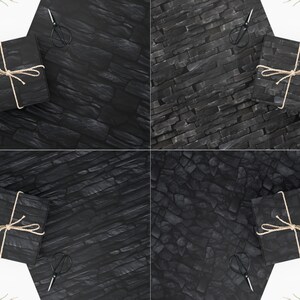 Dramatic Dark Stone / Brick DIGITAL Textures Pack - Black & Gray Gothic ...