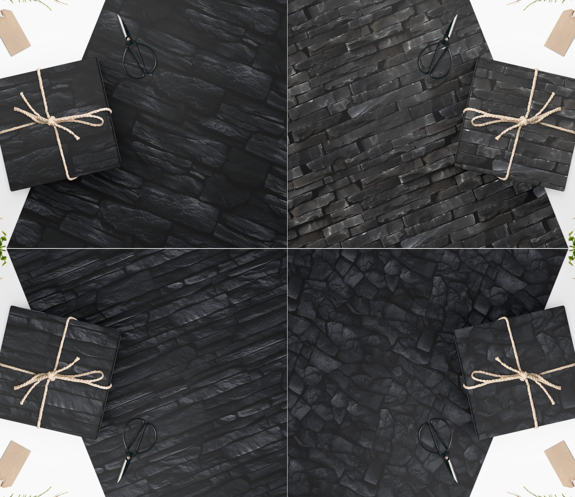 Dark Stone Wall Textures – Gothic Black & Gray Patterns (digital) - Etsy