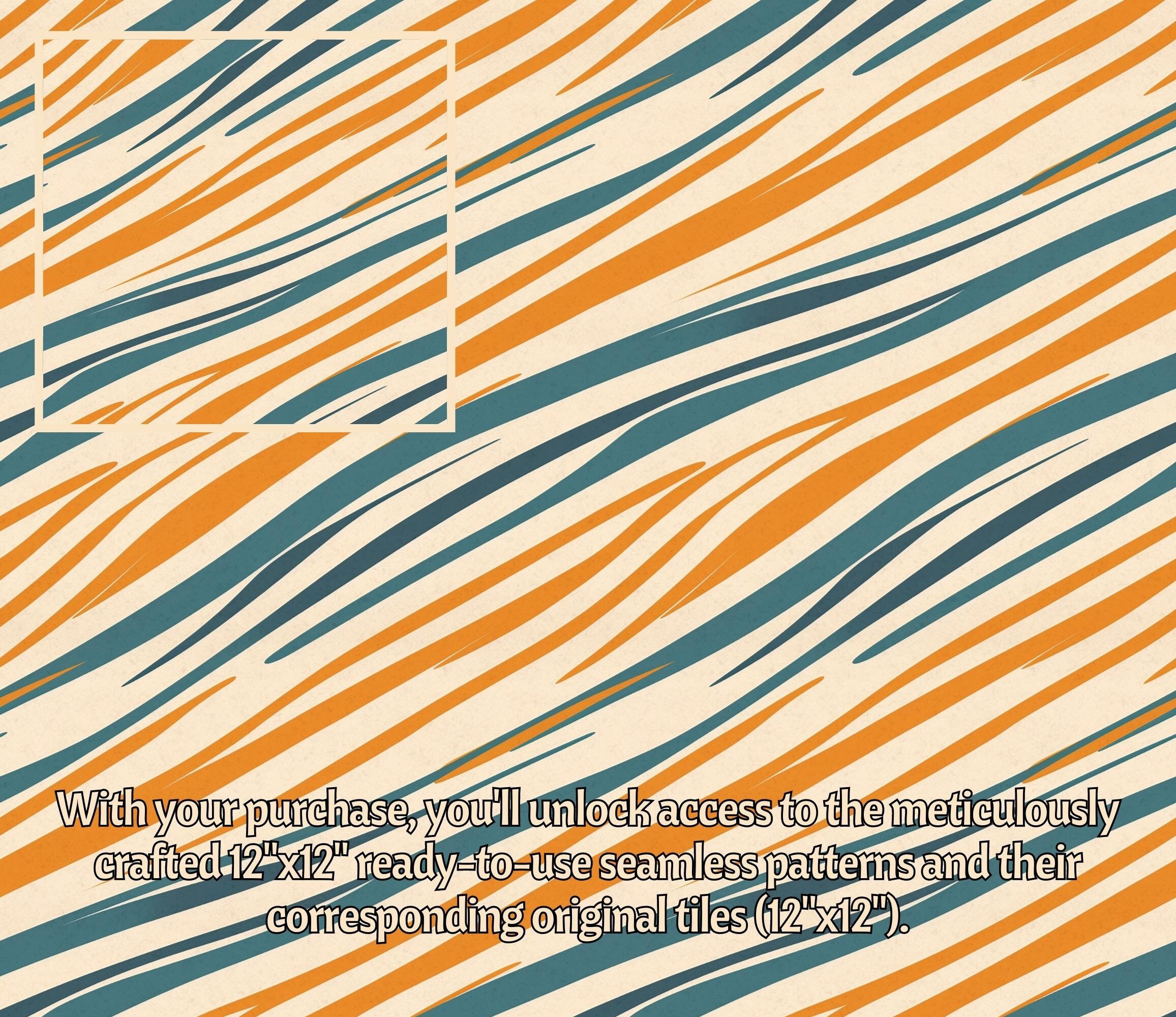 Wavy Stripes Digital Papers Printable Retro Wavy Lines Seamless ...