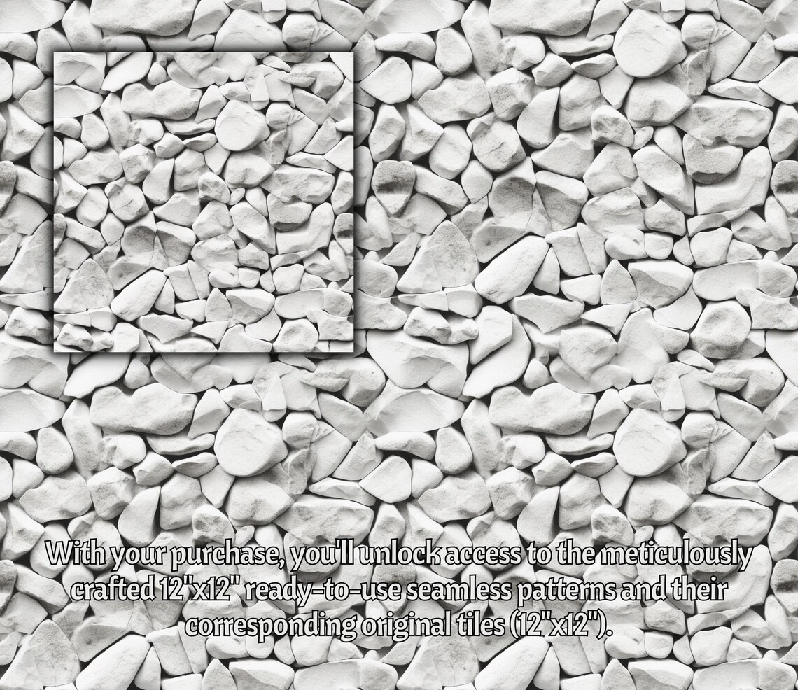 White Brick & Stone Wall Textures DIGITAL Papers Printable SEAMLESS ...