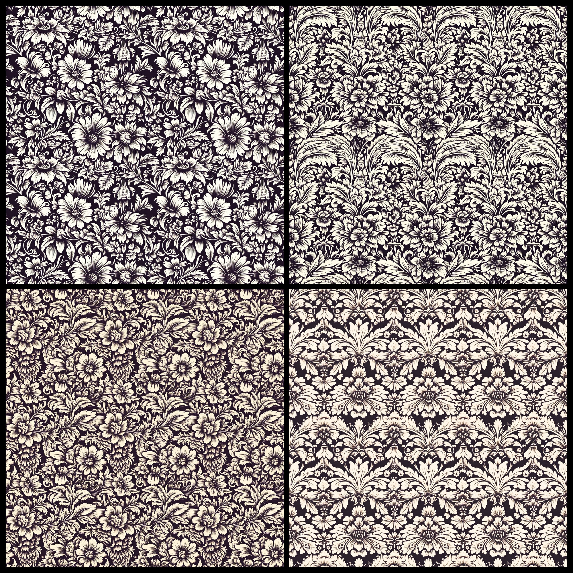 Vintage Floral Digital Papers Printable Victorian Flowers Seamless ...