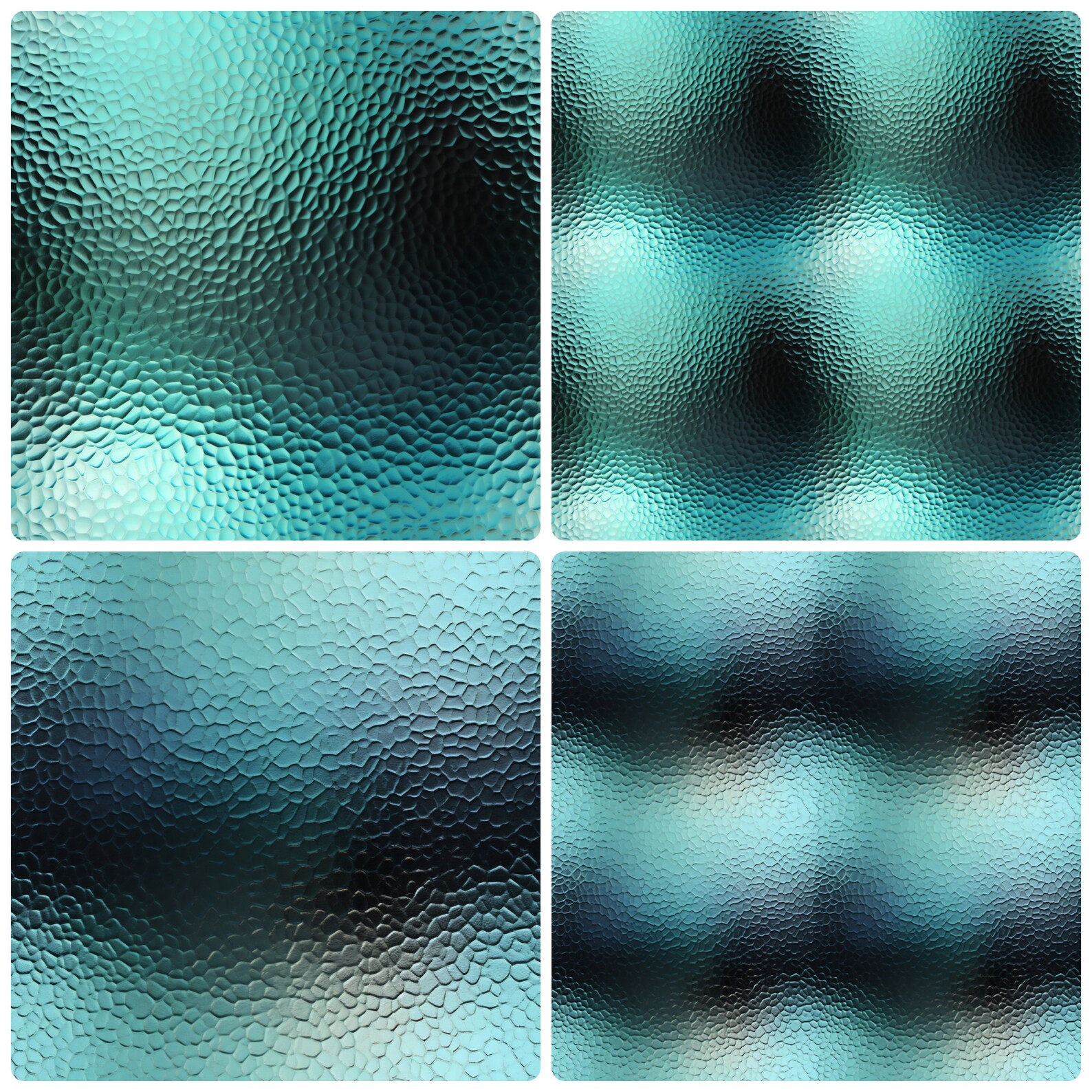 Turquoise Frosted Glass Texture Digital Papers (seamless PNG, JPG) - Etsy