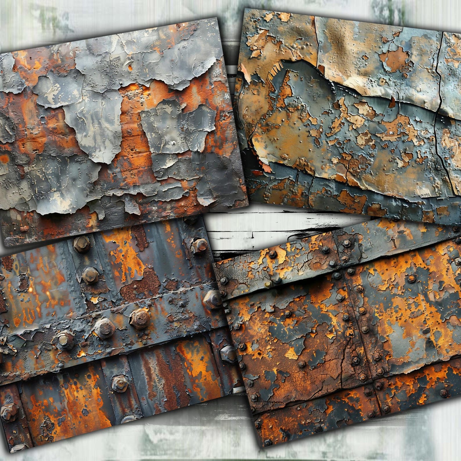 Rusty Gears & Metallic Textures Backgrounds | Industrial Decay Bundle ...