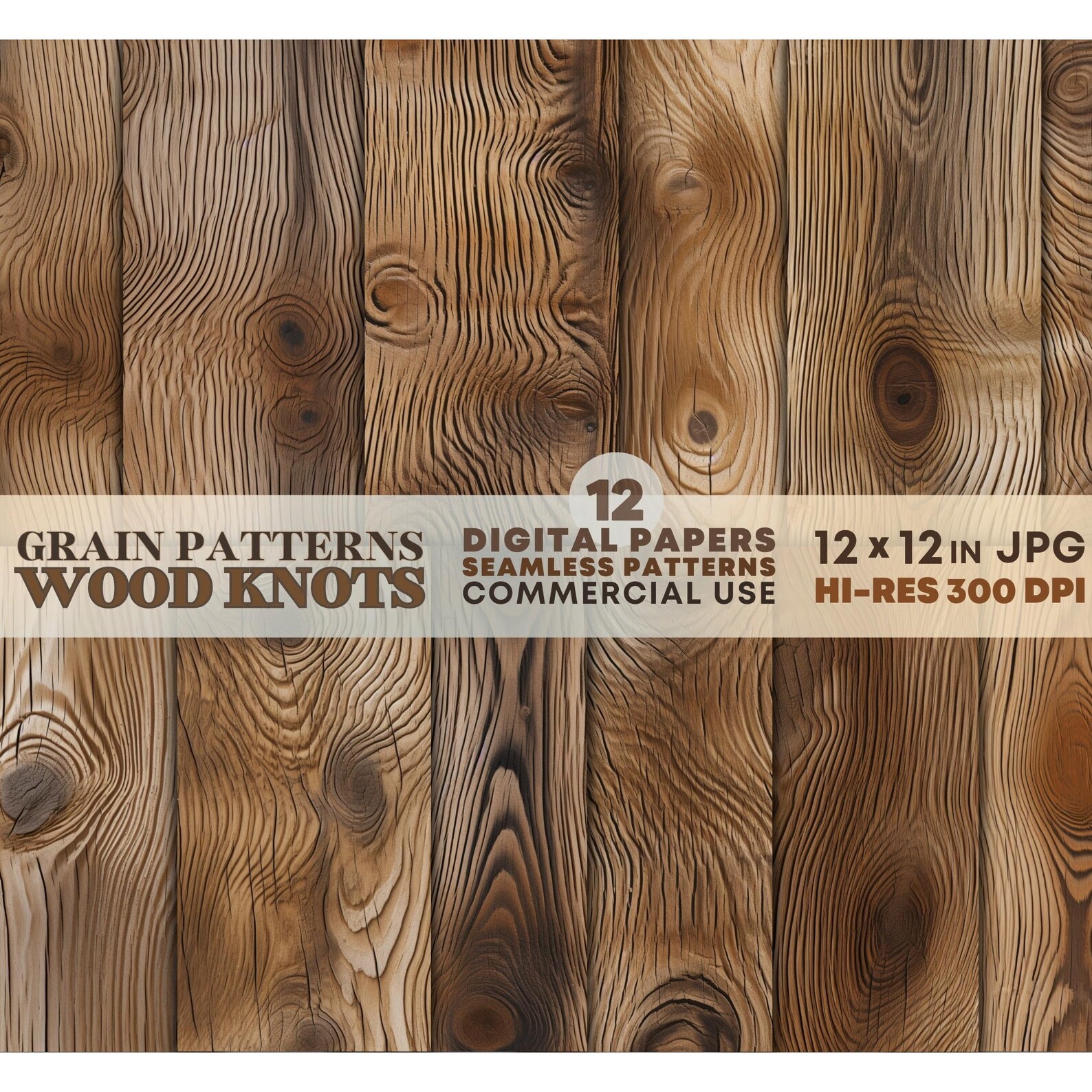 Wood Grain SEAMLESS Patterns Woodgrain Textures DIGITAL Papers ...