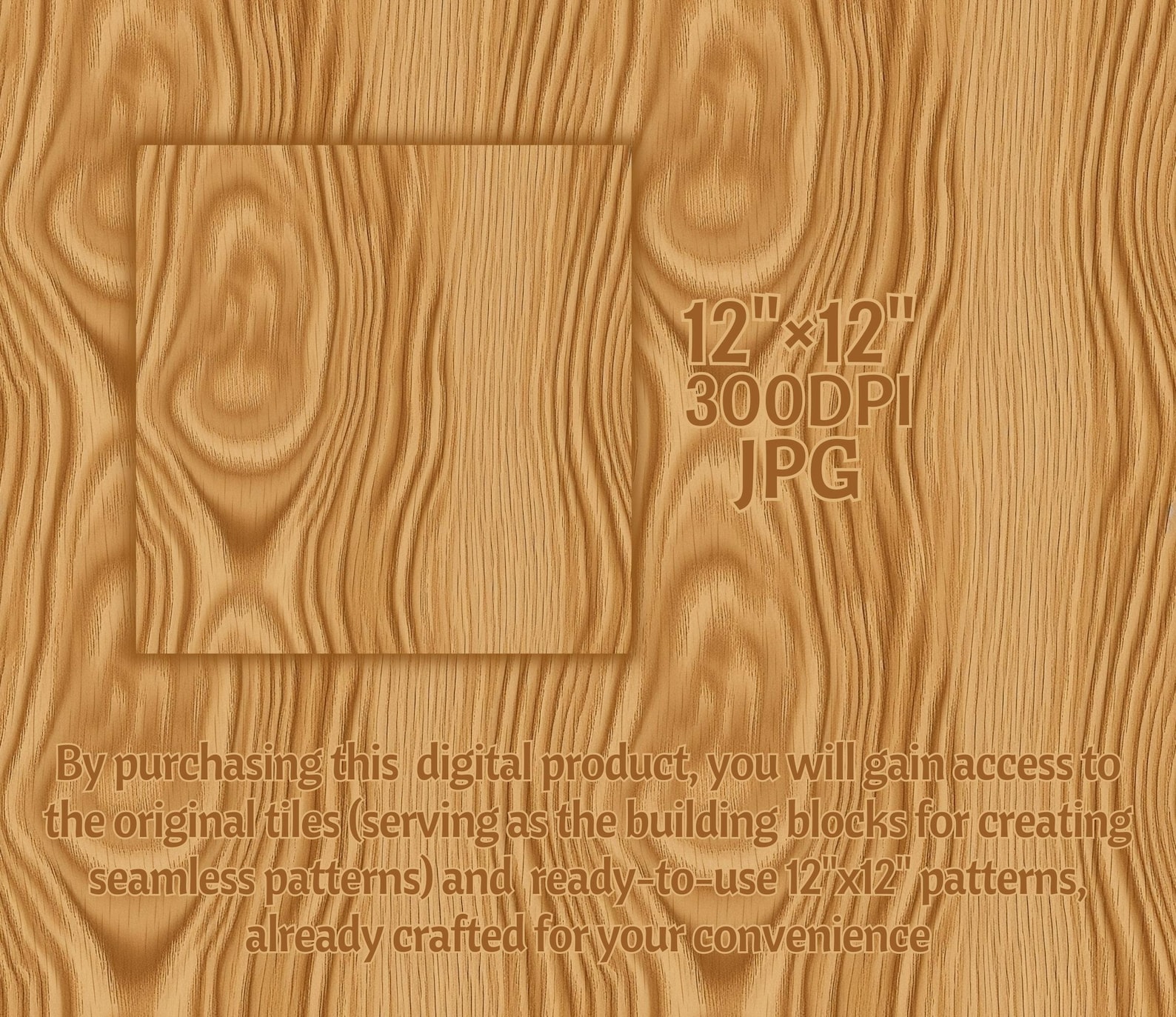Natural Wood Grain Texture Pack | Light & Warm Wood SEAMLESS Patterns ...