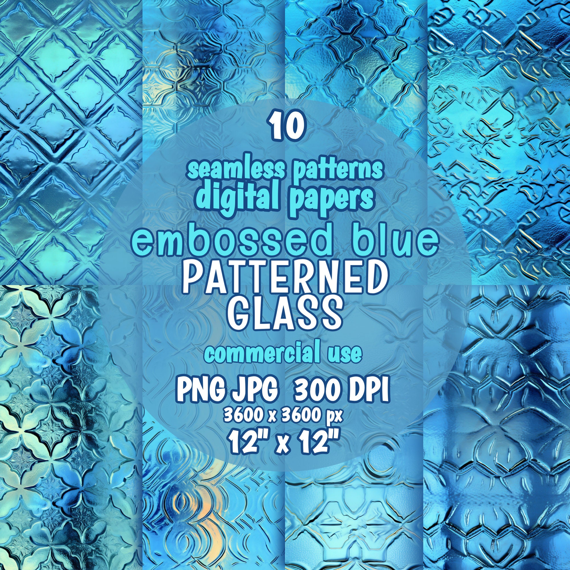 Blue Glass Texture Seamless