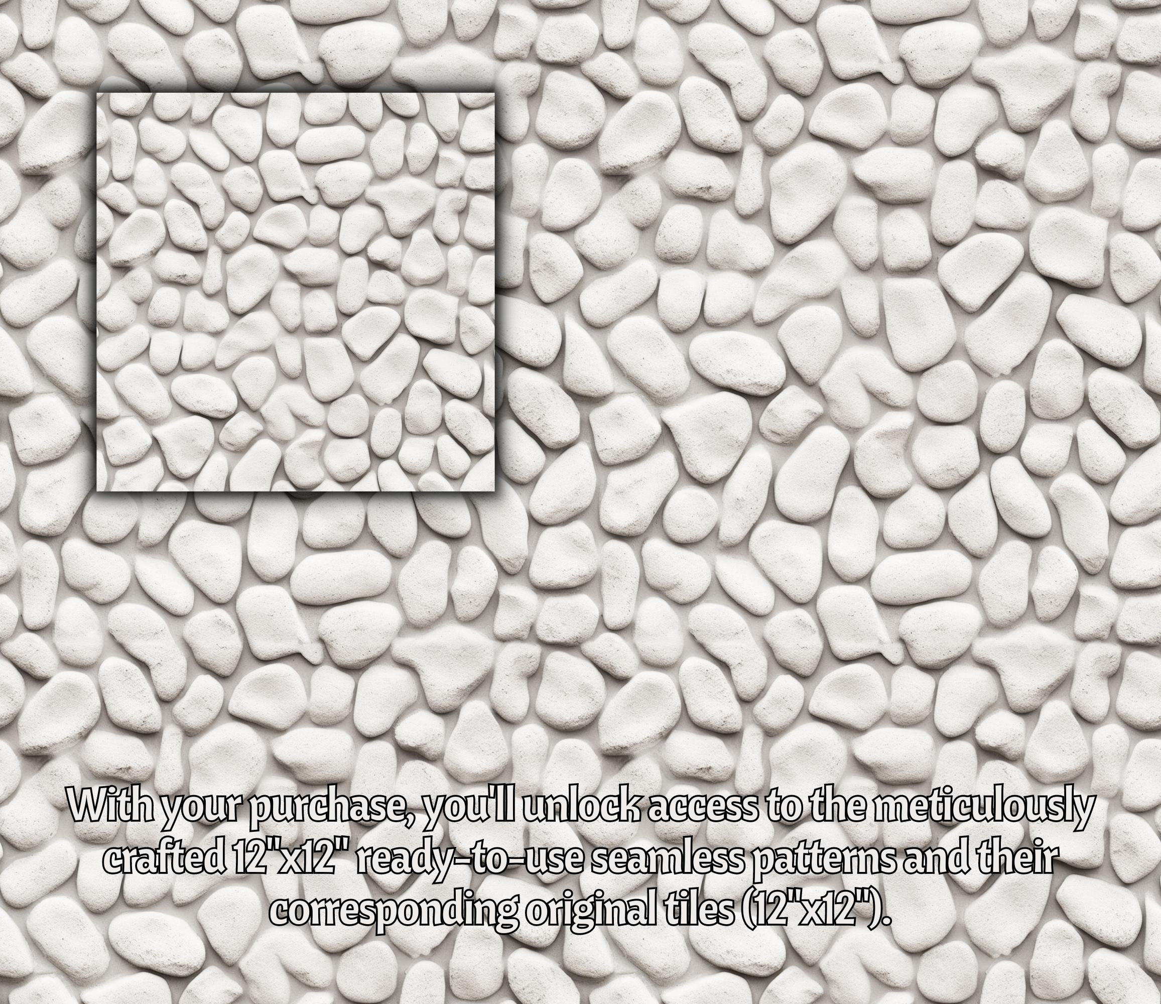 White Brick & Stone Wall Textures DIGITAL Papers Printable SEAMLESS ...