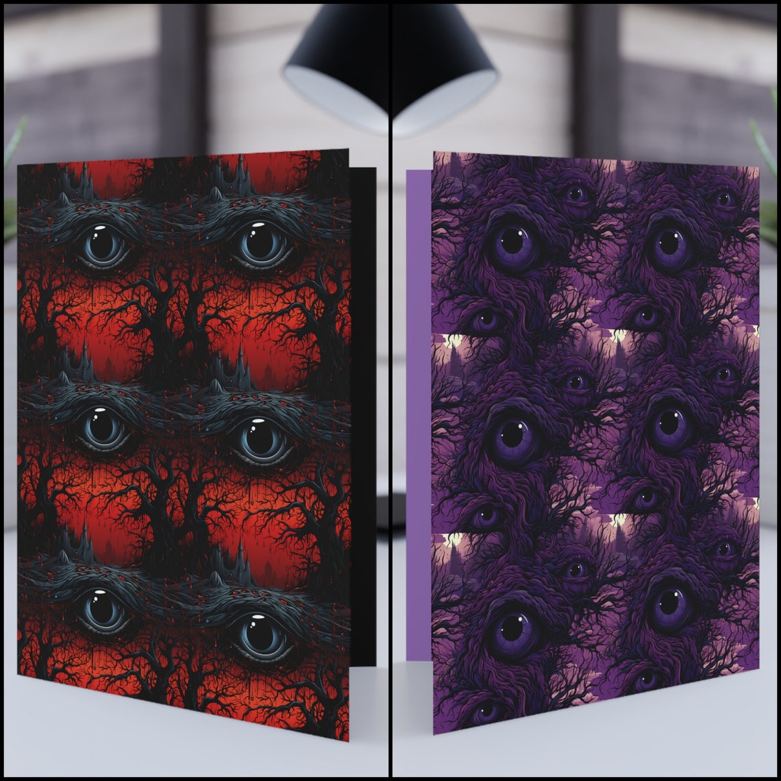 Creepy Eyes SEAMLESS Patterns Printable Halloween Spooky Eyes DIGITAL ...