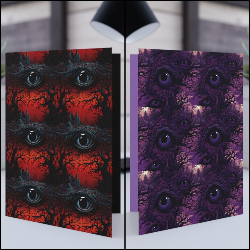 Creepy Eyes SEAMLESS Patterns Printable Halloween Spooky Eyes DIGITAL ...