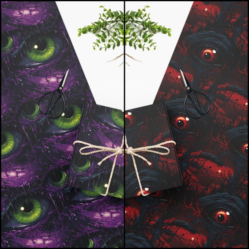 Creepy Eyes SEAMLESS Patterns Printable Halloween Spooky Eyes DIGITAL ...