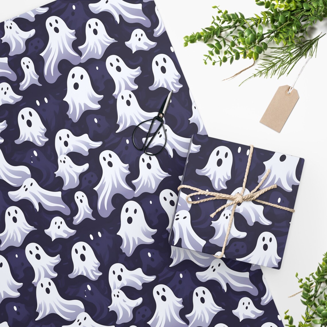 Seamless Ghost Pattern Pack Printable Spooky Halloween Ghosts DIGITAL ...