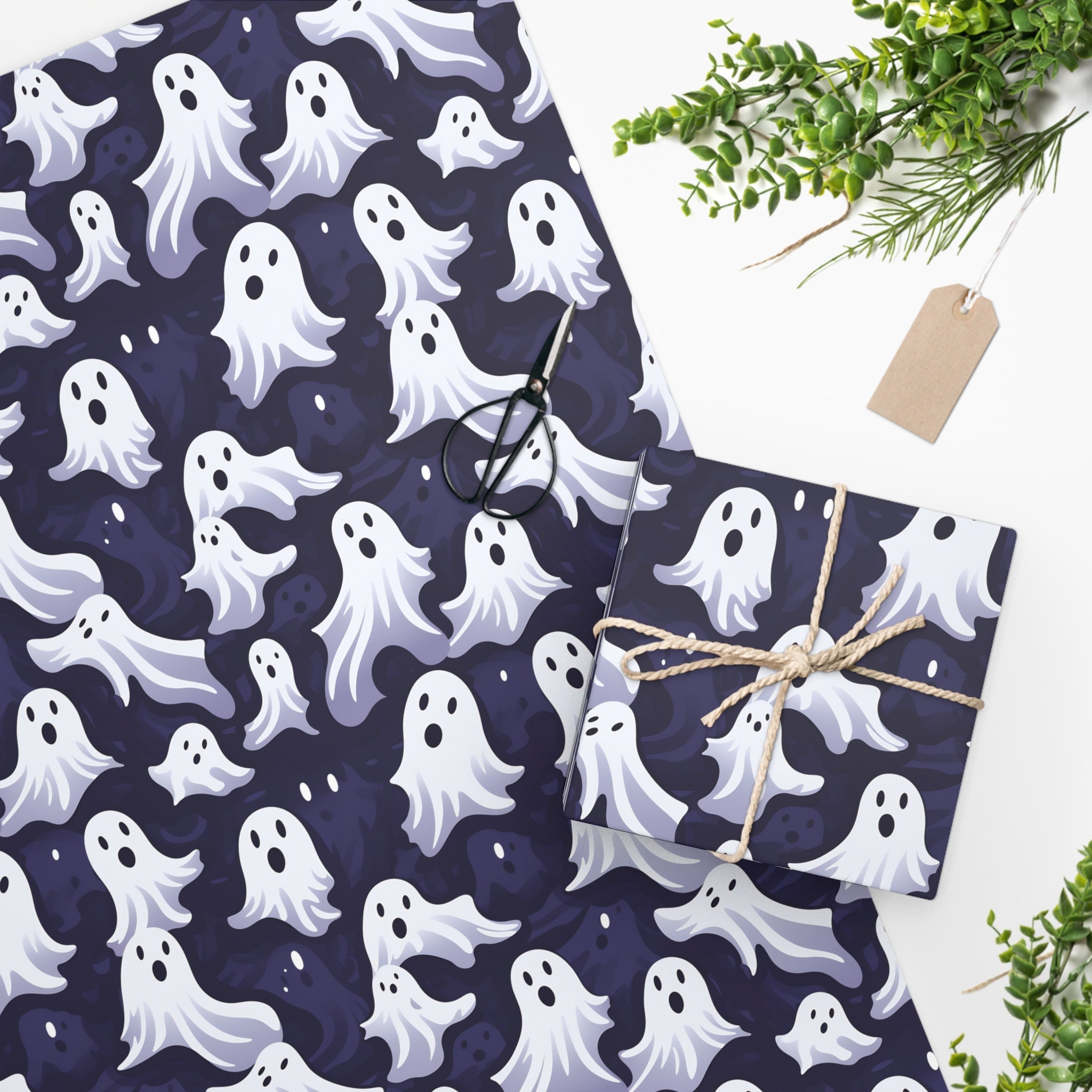 Seamless Ghost Pattern Pack Printable Spooky Halloween Ghosts DIGITAL ...