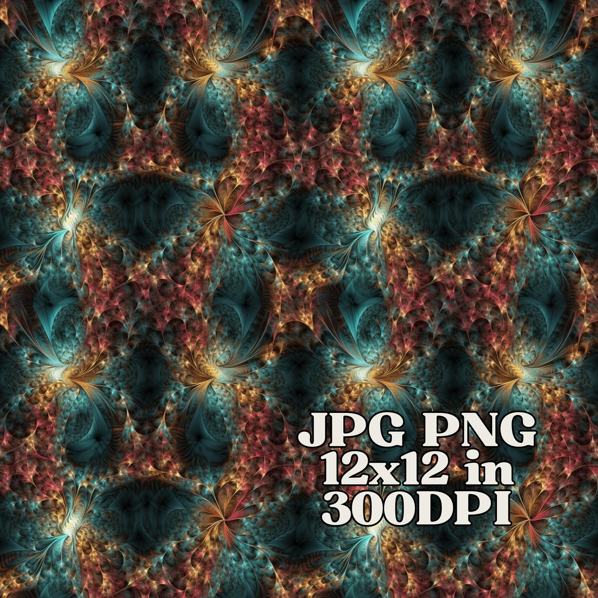 Fractals DIGITAL Papers Pack SEAMLESS Patterns Fractal Bundle ...