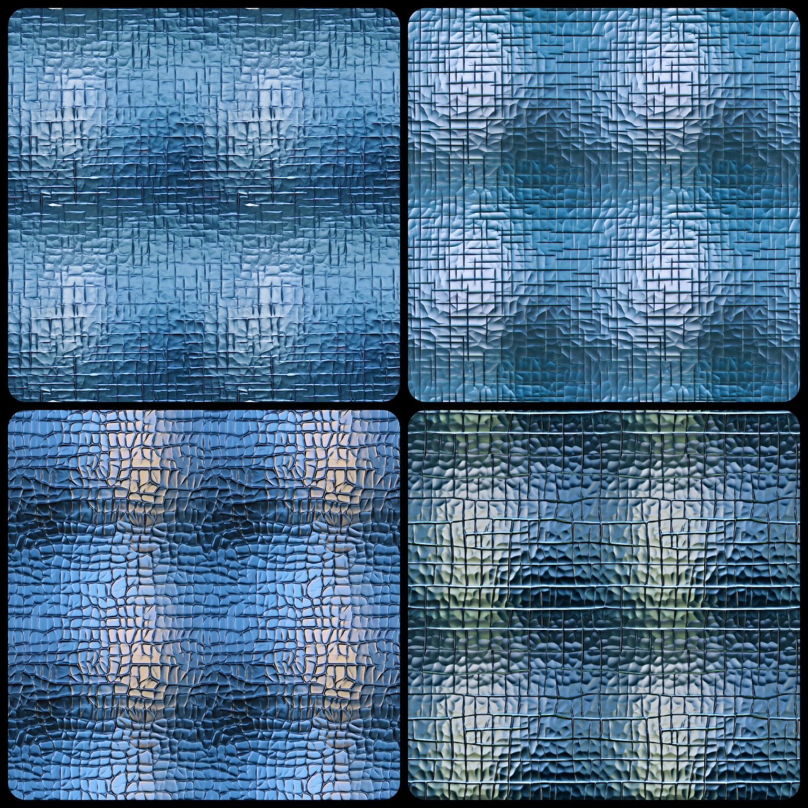 Melted Blue Glass DIGITAL Papers Metallic SEAMLESS Glass Textures ...