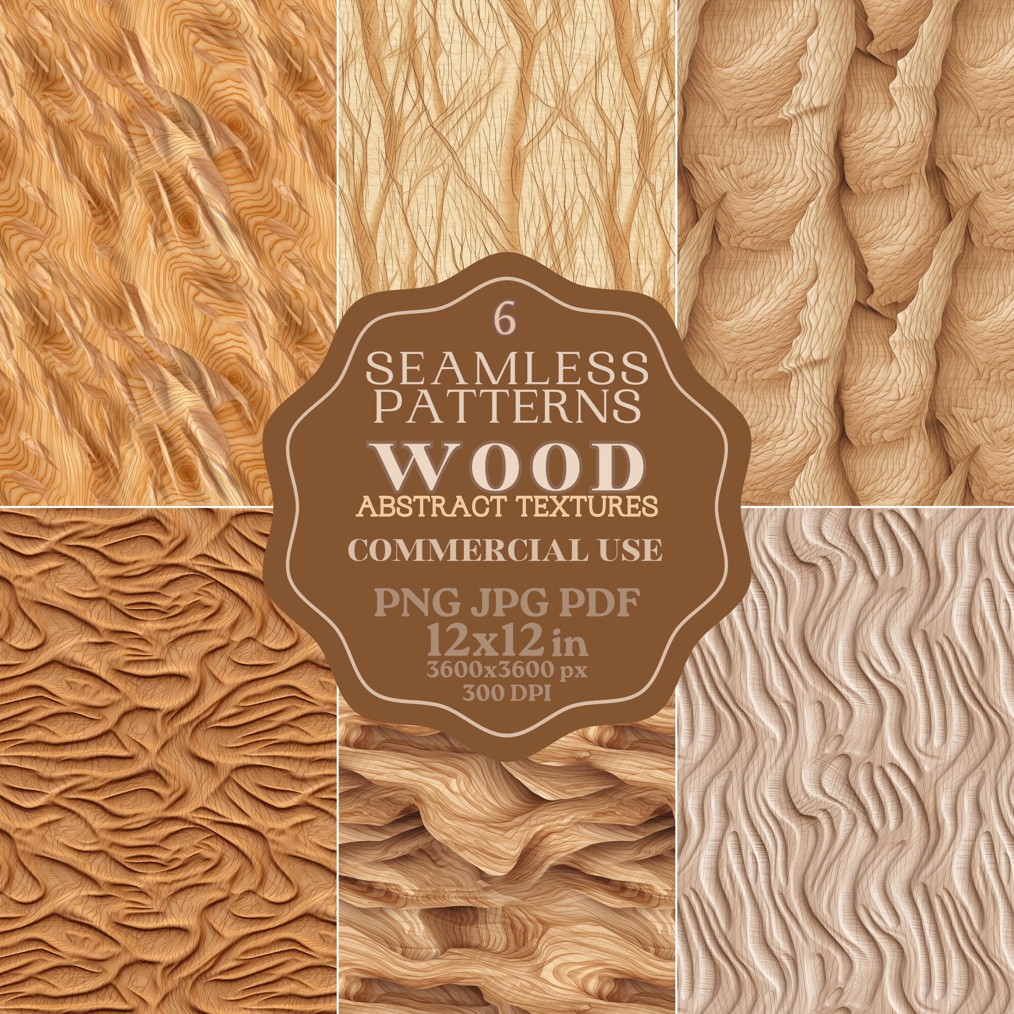 Seamless Wood Textures Digital Paper PNG JPG PDF Printable - Etsy