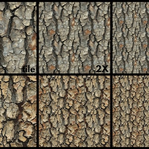 SEAMLESS Tree Bark Textures, Rustic Wooden DIGITAL Papers Pack ...