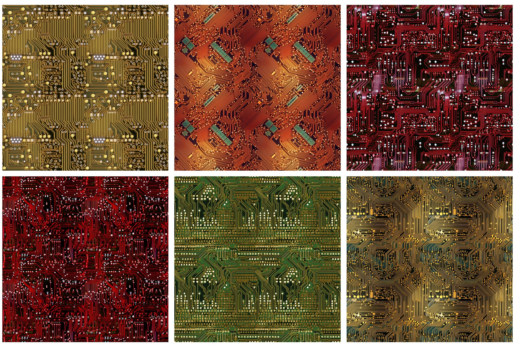 Electronic Boards Digital Papers JPEG Printable Tech Circuitry Seamless ...