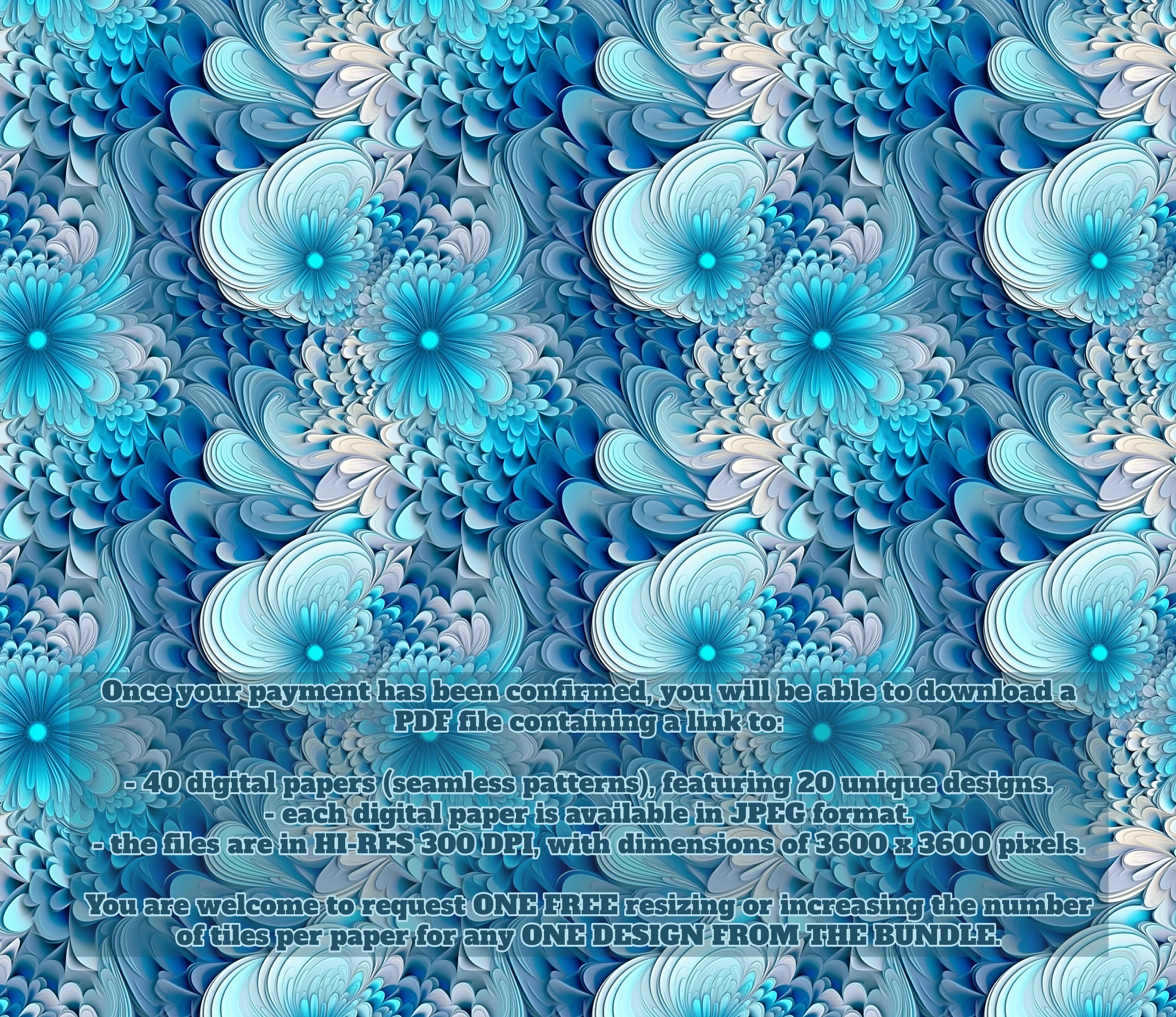 Embossed Fractals Digital Papers JPG Printable 3D Seamless Fractal ...