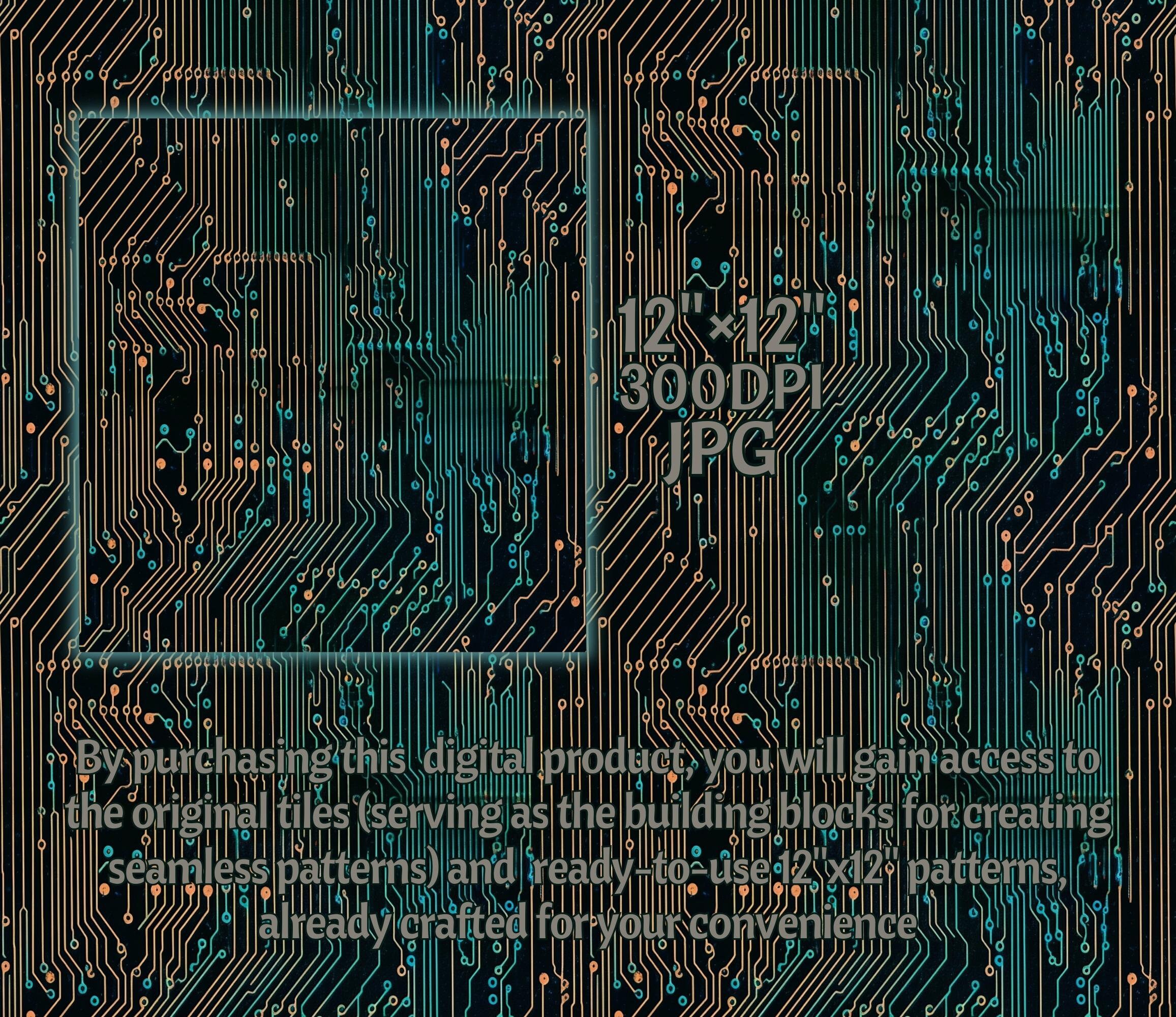 Dark Cyber Circuitry SEAMLESS Papers Printable Black Circuit Boards ...