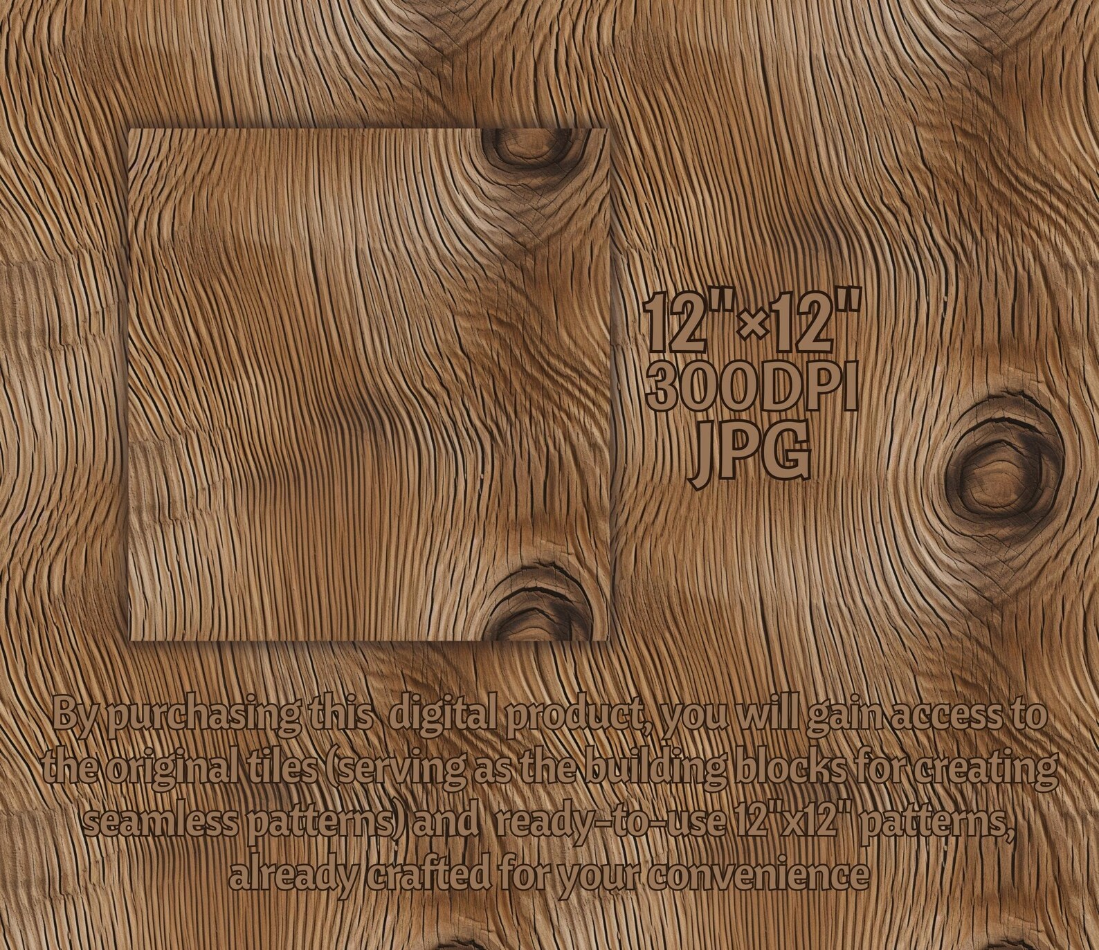 Wood Texture Digital Paper | Seamless Rustic Grain (PDF) - Etsy