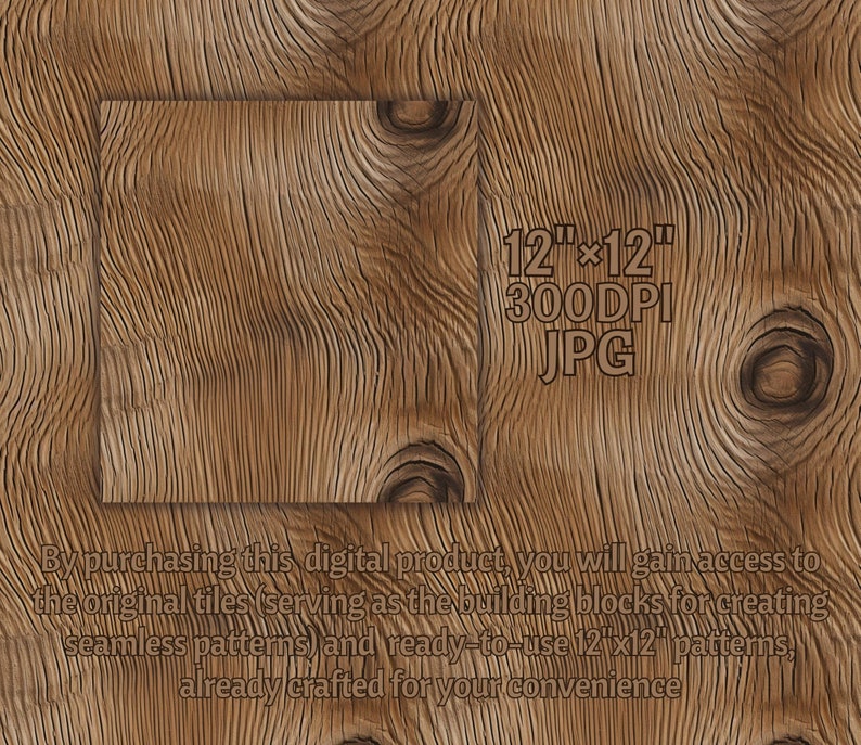 Digital Wood Texture Pack Mixed Grain SEAMLESS Patterns & Detailed ...