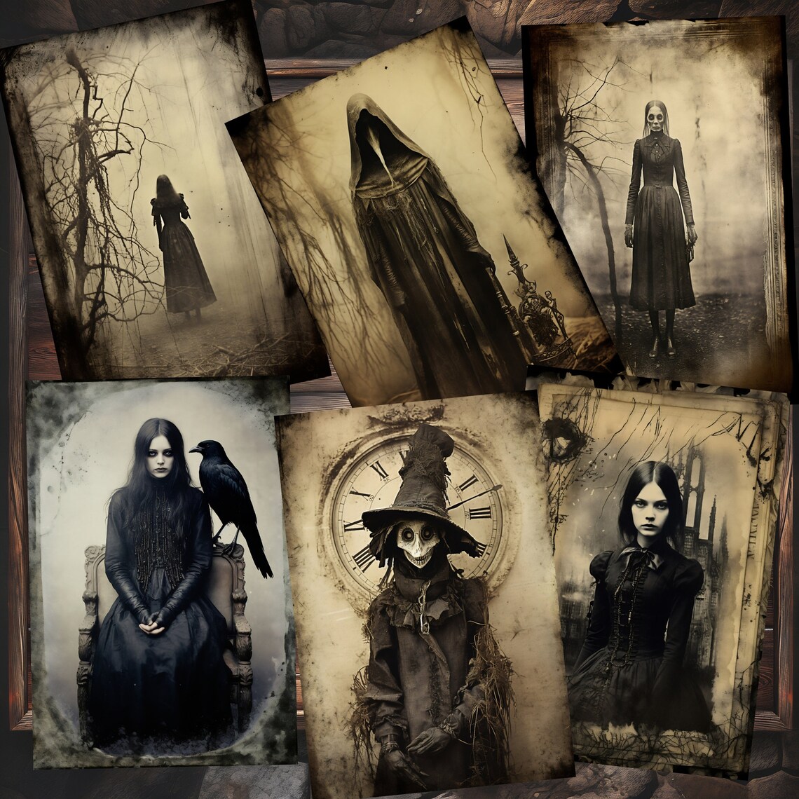 Gothic Horror Junk Journal Pages Printable Halloween Spooky Papers - Etsy