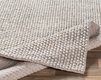 Hand-knitted Chunky Wool Indoor Area Rug - Etsy