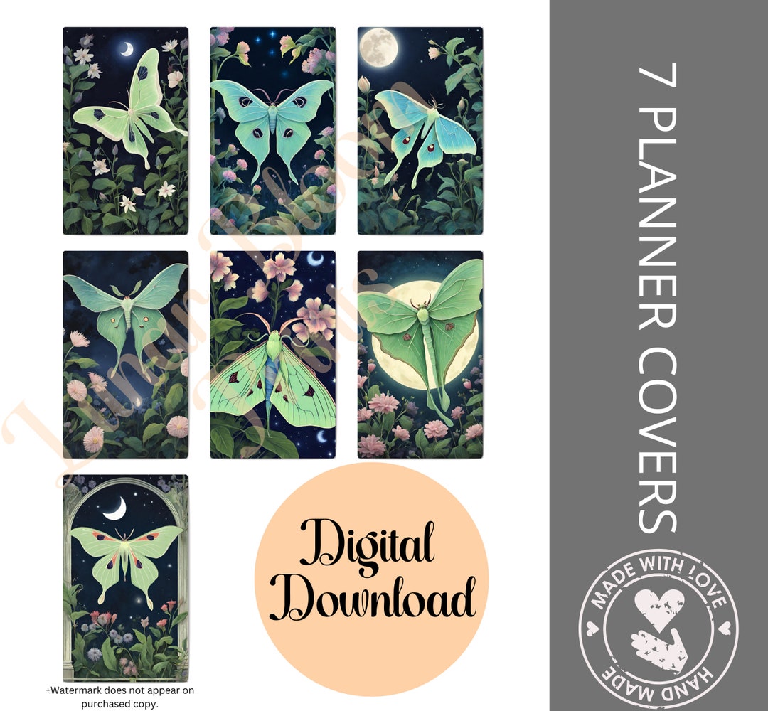 Lunar Moth Planner, Calendar, Notebook Covers - Etsy