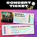 Holographic Editable Concert Ticket Template, Custom Concert Ticket ...