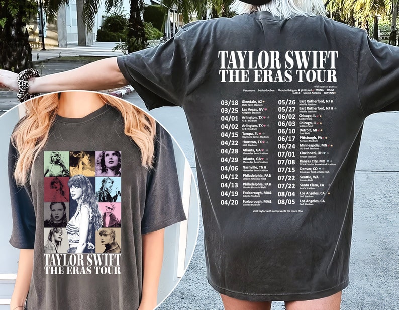 Taylor Swift Eras Tour 2023 Shirt Tourdaten auf der Rückseite - Etsy.de