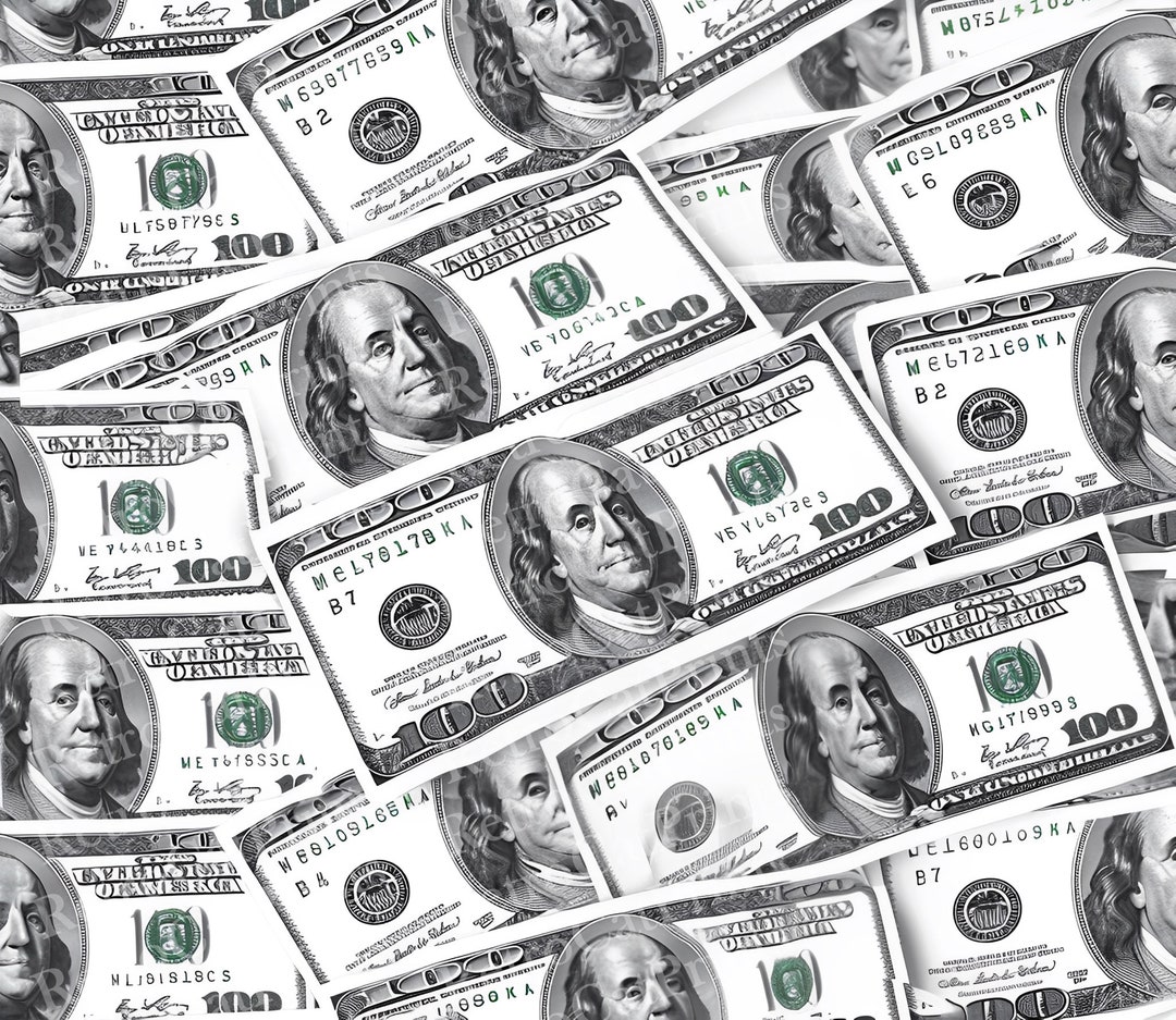 100 Dollar Bills Seamless Pattern, 100 Dollar Background, US Dollar Background - Hundred Dollar ...