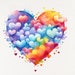 Rainbow Cloud Heart Clipart, Love Heart Clipart, Handpainted ...